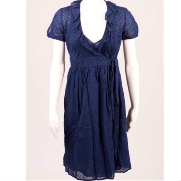 J. Crew | Dresses | J Crew Navy Swiss Dot Wrap Dress | Poshmark